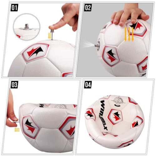 Soccer Ball-White Diamond Pattern PU Advertising Ball – WIN.MAX